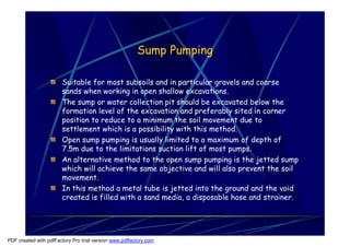 Wk 1 2_substructure_dewatering | PDF