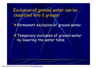 Wk 1 2_substructure_dewatering | PDF