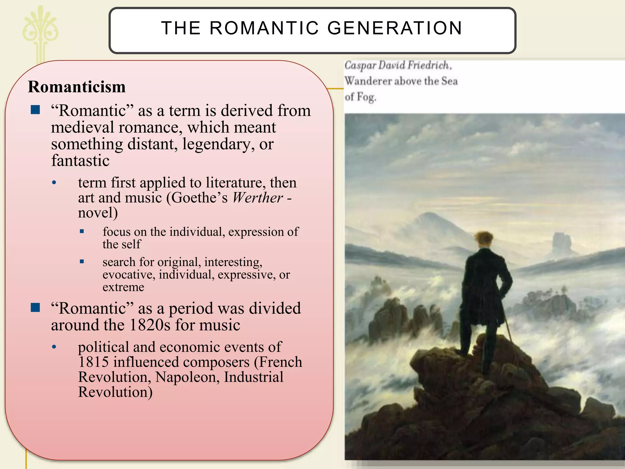 WK 13 - 19th Century Age of Romanticism, Early Romantics, French Grand ...