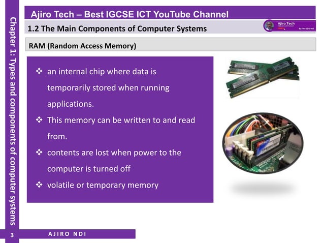 Igcse Ict Types And Components Of Computer Systems Main Components Ajiro Tech Part 2 Ppt