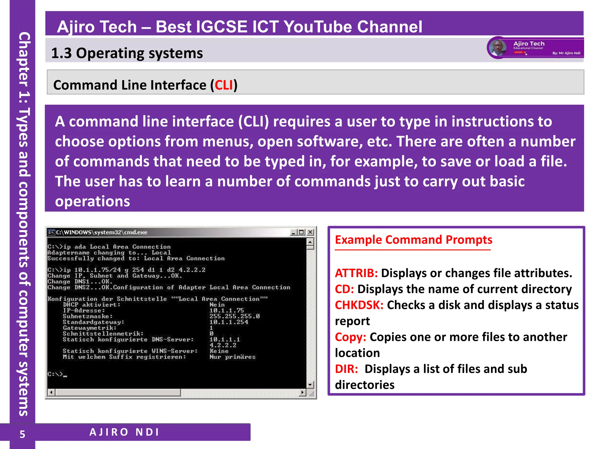 IGCSE ICT - Types and Components of Computer Systems - Operating Systems - Ajiro Tech - Part 3 | PDF