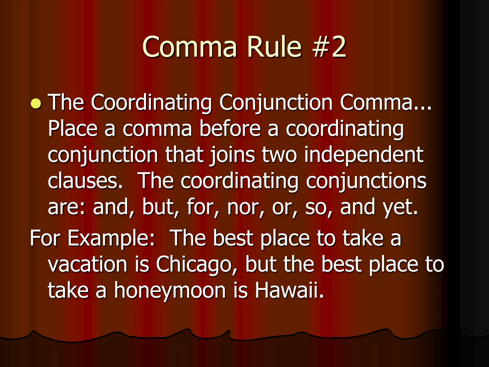 Wk 14 the six basic comma rules | PPT