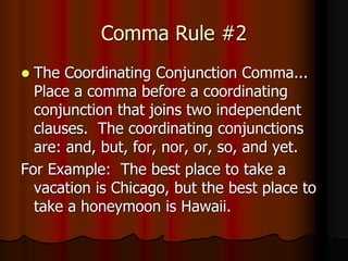 Wk 14 the six basic comma rules | PPT