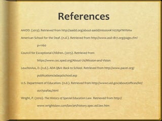 History of Special Education | PPTX