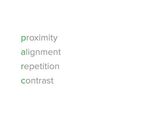 Introduction to Design Principles: Proximity, Alignment, and Repetition ...