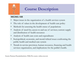Introduction to Health Systems & Health Services Systems | PDF