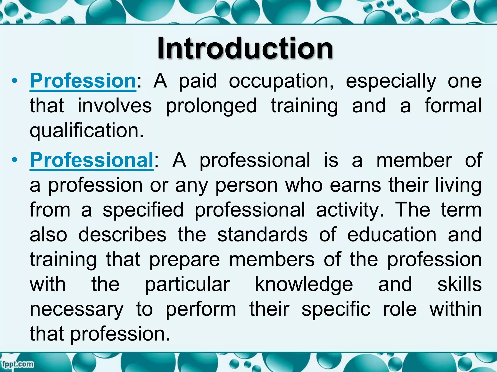 the profession | PPT