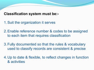 imr504 classification and filing system week 2 | PPT