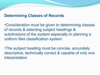 imr504 classification and filing system week 2 | PPT
