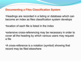 imr504 classification and filing system week 2 | PPT