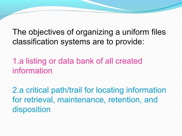 imr504 classification and filing system week 2 | PPT