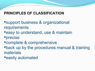 imr504 classification and filing system week 2 | PPT