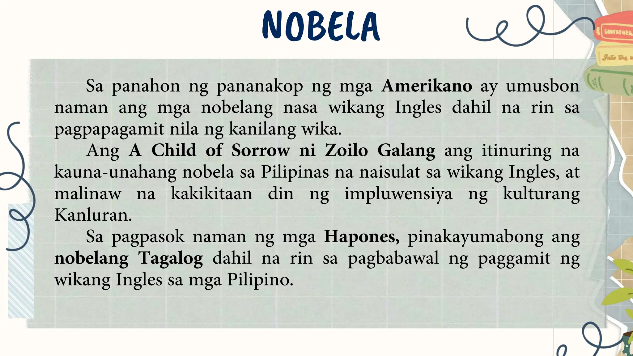 WK 2.1 - NOBELA.pptx sa mga Filipino sa pag-aaral ng nobela | PPTX