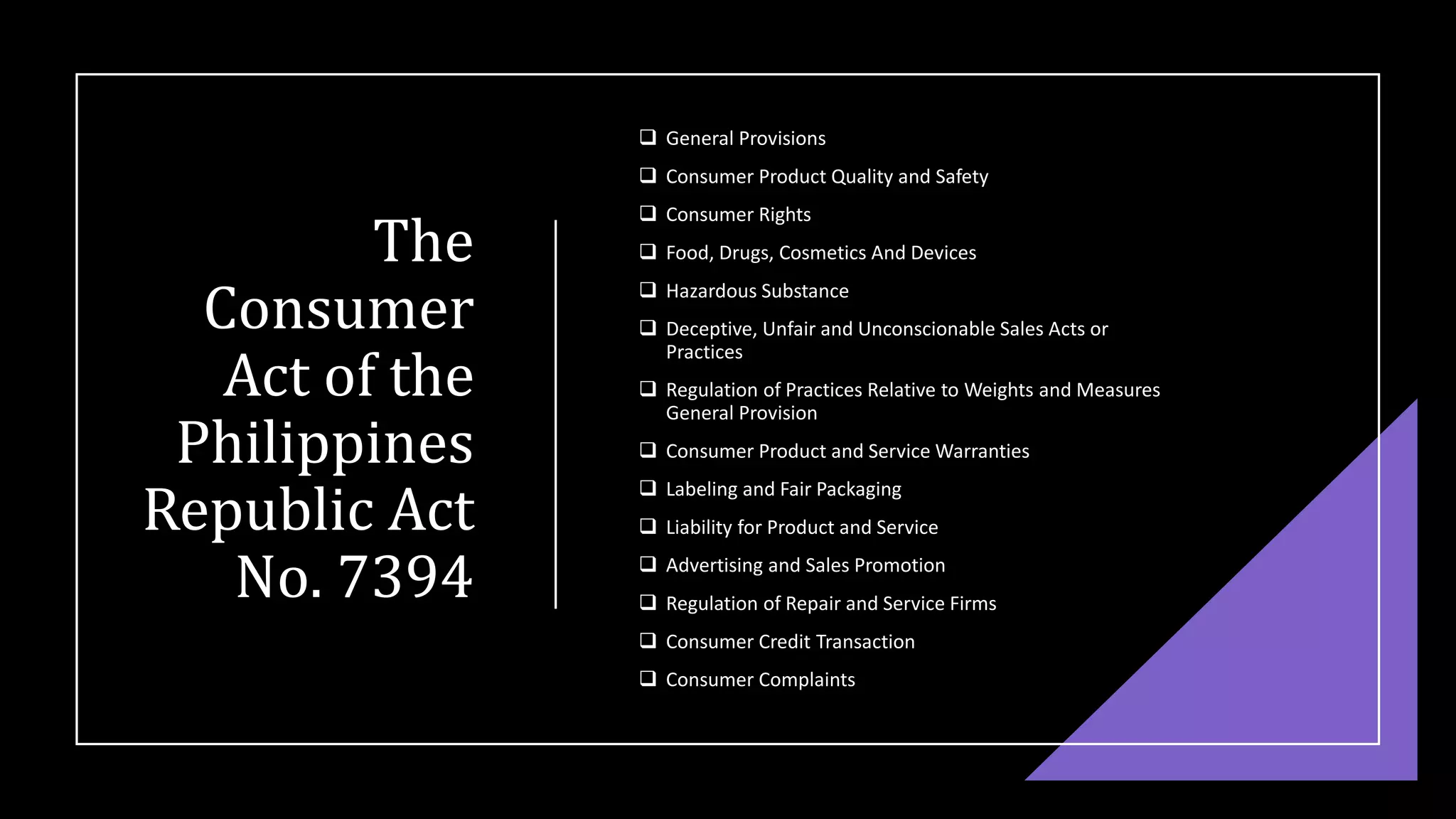 The Consumer Act of the Philippines | PDF