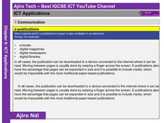 IGCSE ICT - ICT Applications - Ajiro Tech - Part 1 | PDF | Desktop ...