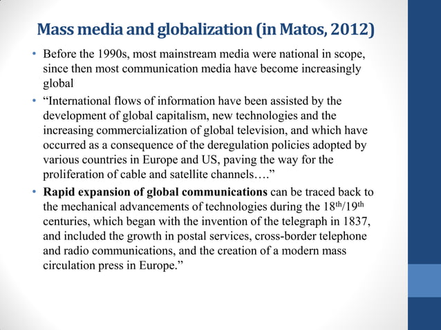 Media and globalization | PDF | Media Industry | Industries