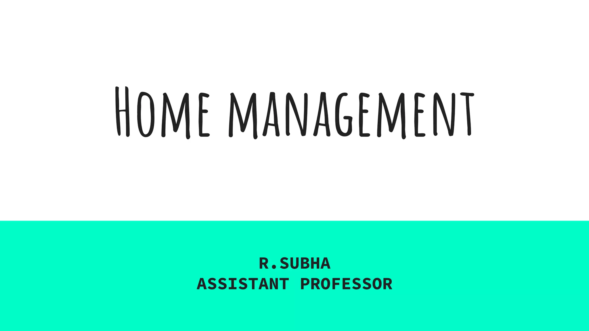 Home management | PPTX