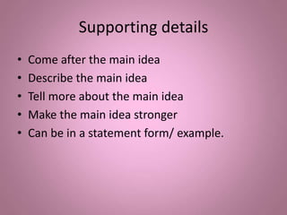 Wk 2 main idea _ supporting details _ sequences.ppt