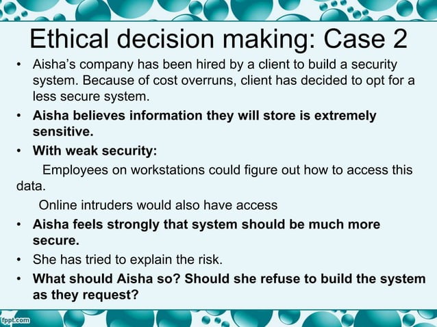 professional ethics | PPT | Computing | Technology & Computing