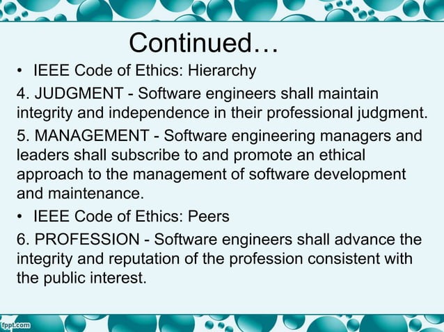 professional ethics | PPT | Computing | Technology & Computing