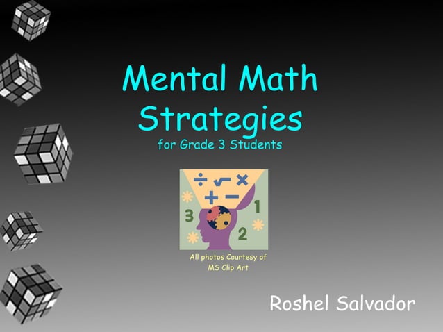 Mental Math Strategies for Grade 3 | PPT