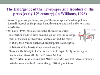 Wk 2 – The Invention of the Newspaper | PPT