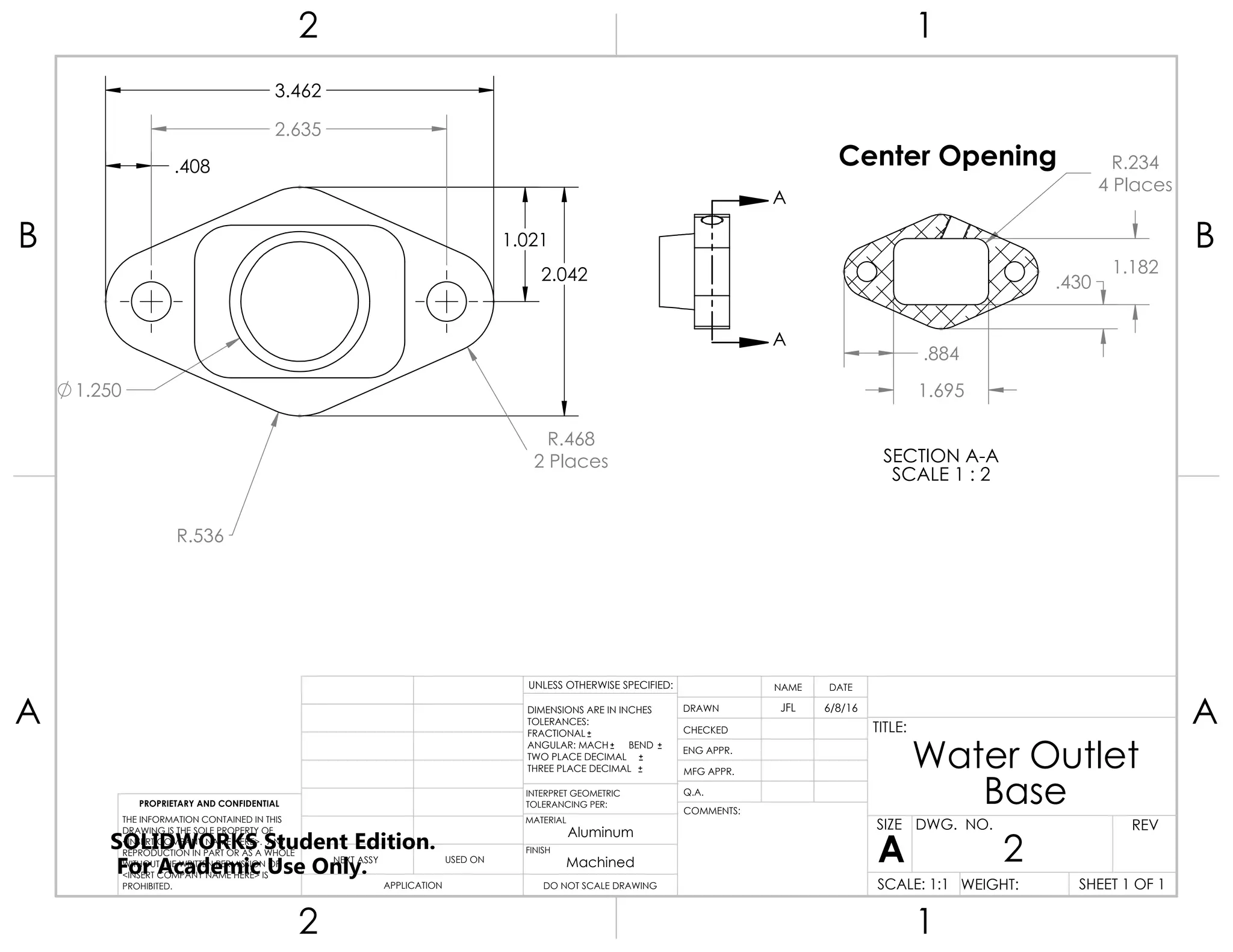 Miata water outlet base | PDF