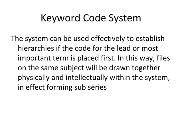 imr504 classification and filing system week 3 | PPT | Operating ...