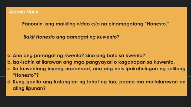 WK3-DAYS 1-5 PAGIGING MATAPAT.pptxppppp | PPTX
