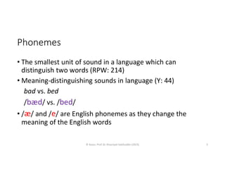 English Language Studies (ELS) Studies, Phonolgy | PPT