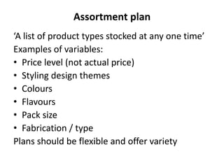 Assortment Planning | PPTX