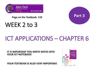 IGCSE ICT - ICT Applications - Ajiro Tech - Part 3 | PDF
