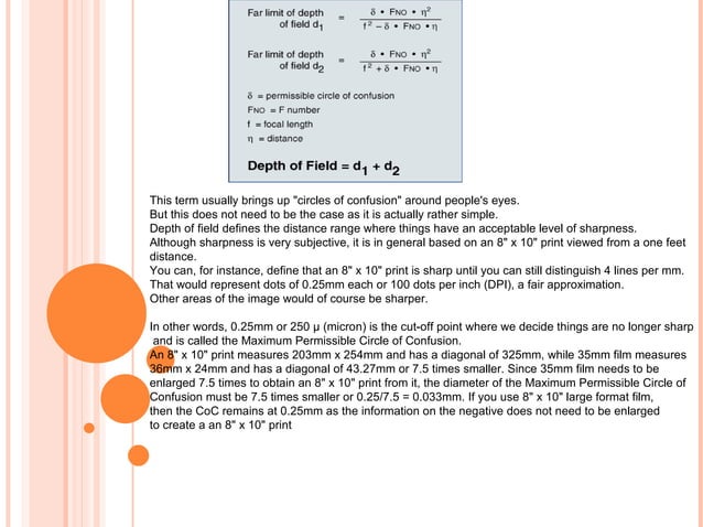 Depth Of Field | PPT