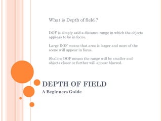 Depth Of Field | PPT