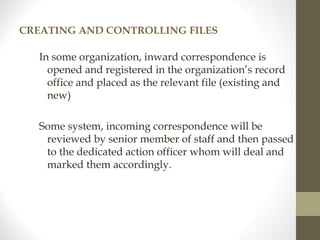 imr504 classification and filing system week 4 | PPT
