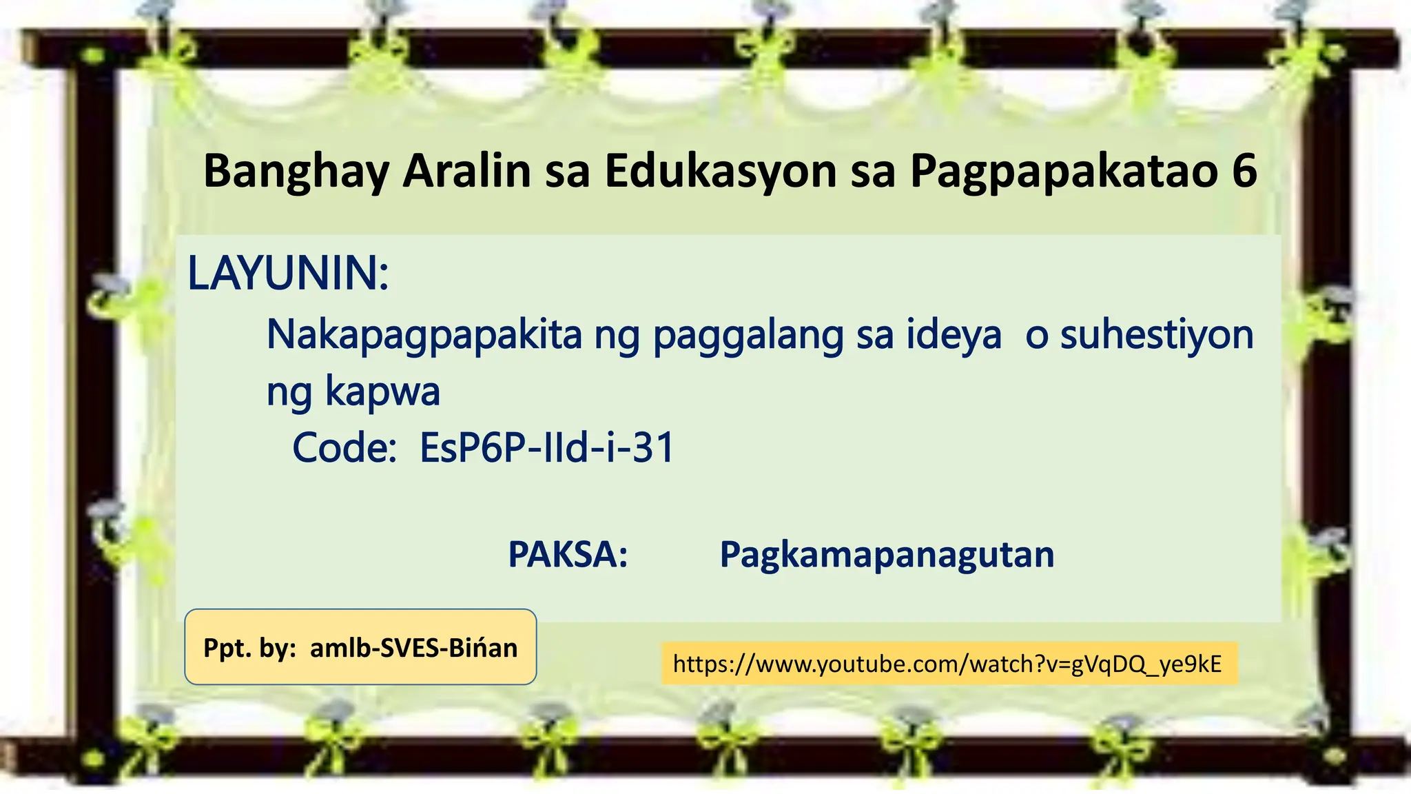 WK4 -DAYS 1-5 - Nakapagpapakita ng paggalang sa ideya o suhestiyon ng ...