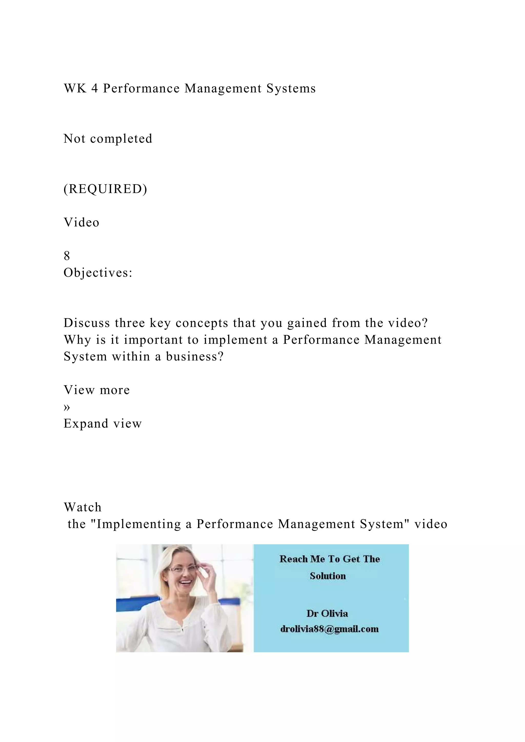 WK 4 Performance Management SystemsNot completed(REQUIRE.docx