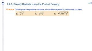 Wk 5 - 2.2 PPT Radicals for class 10th.pptx