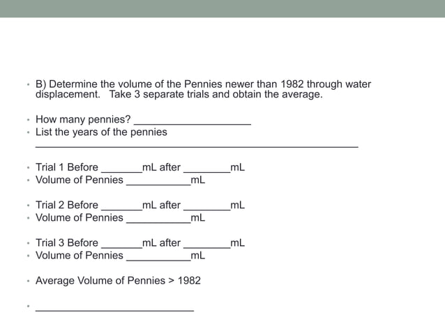 Wk5 lab 4 density of pennies | PPTX