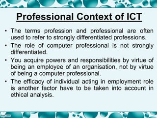 profession and it professionalism | PPT