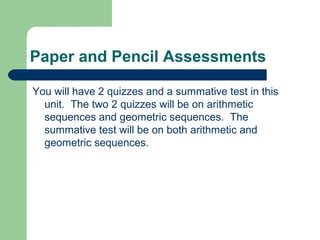 Patterns and Sequences Assessment Photo Album | PPT