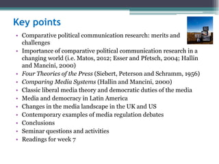 Comparing Media Systems and Political Communications | PPT