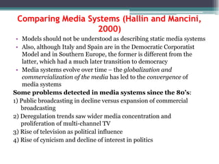 Comparing Media Systems and Political Communications | PPT