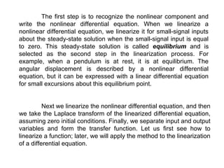 Wk 6 part 2 non linearites and non linearization april 05 | PPT