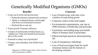 Slides: Plant Agriculture and GMOs | PPTX
