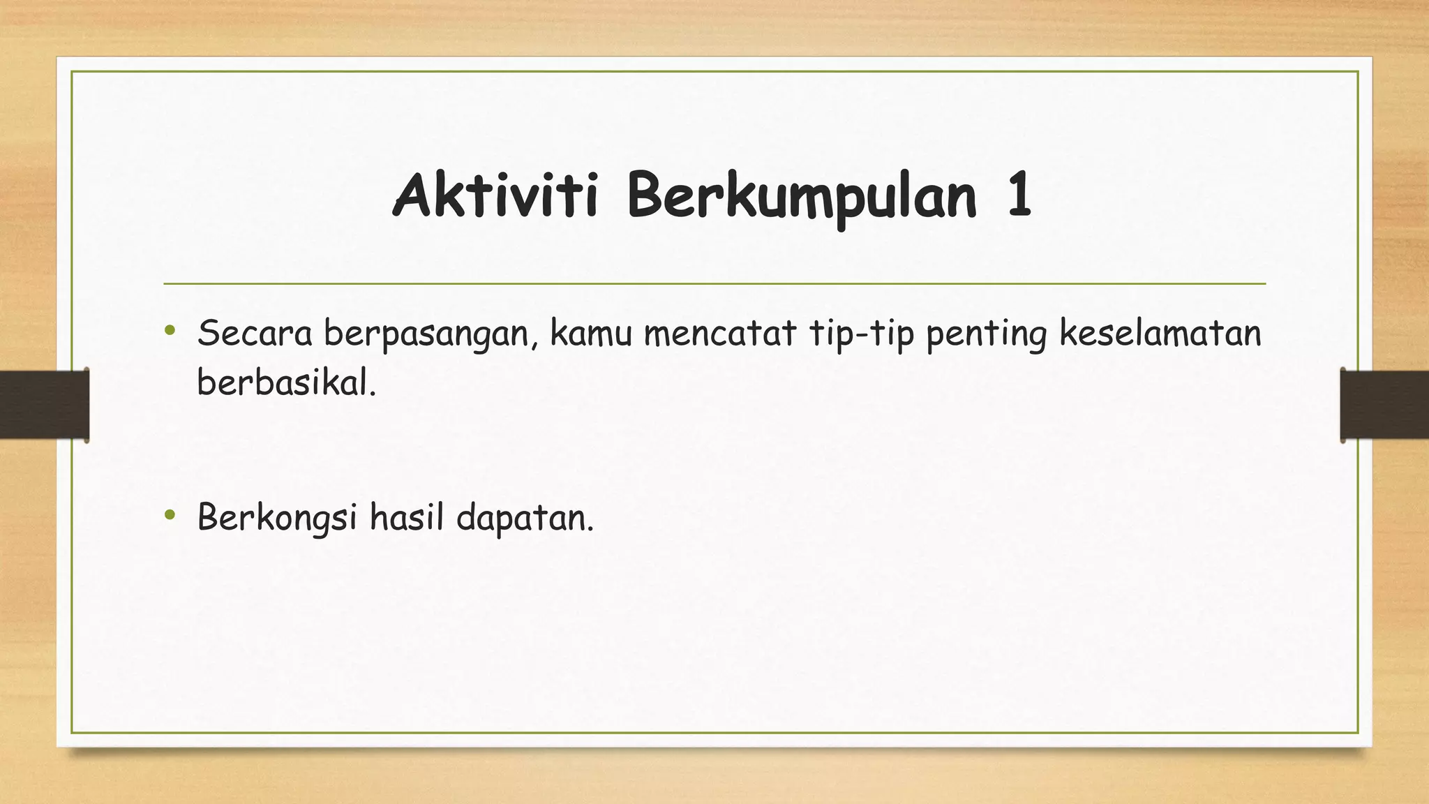 Fahaman - 6 tips keselamatan bermain basikal | PPT