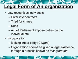 structure of an organisation | PPT