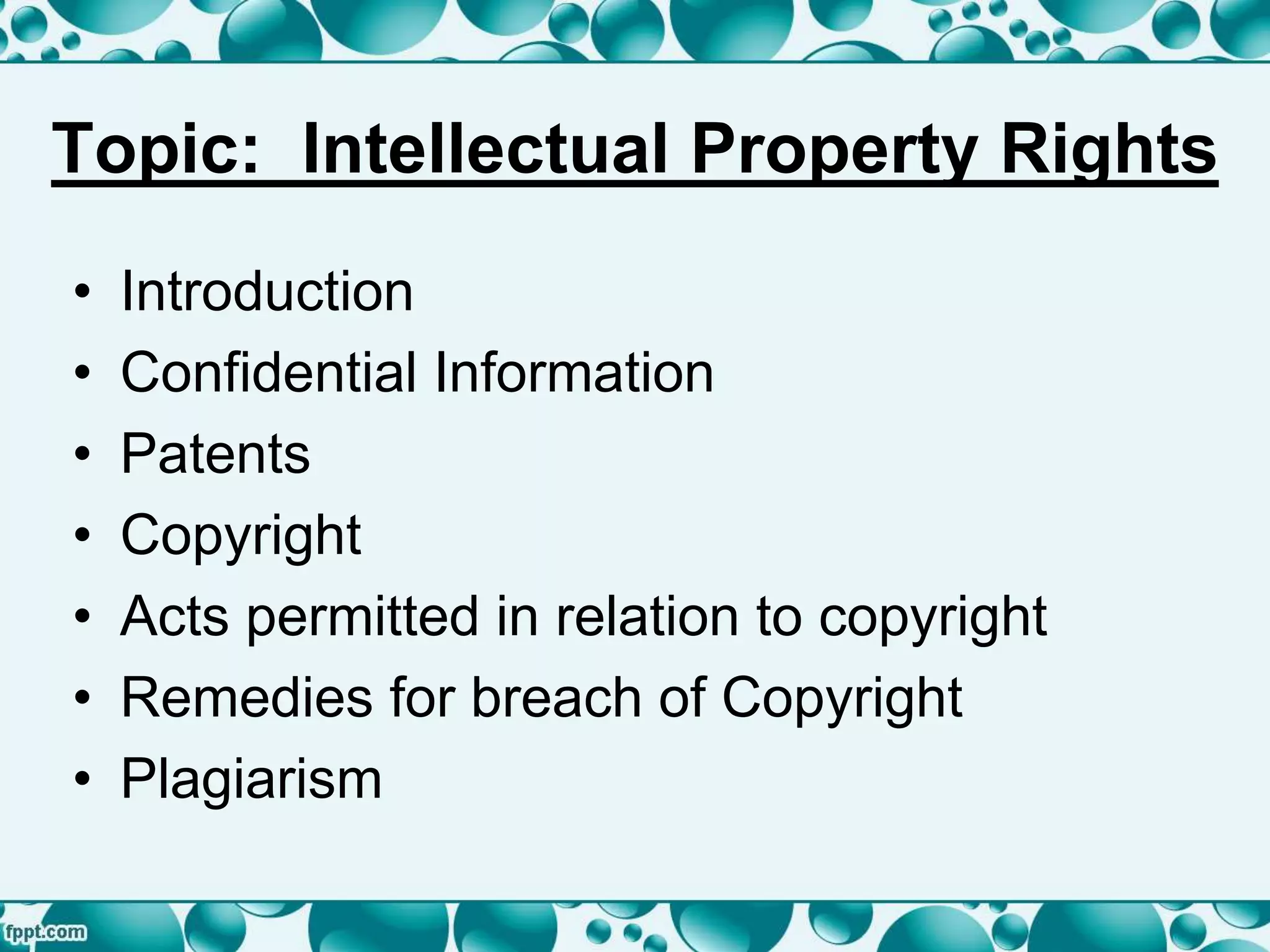 intellectual property rights | PPT