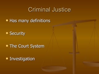 The Criminal Justice System | PPT
