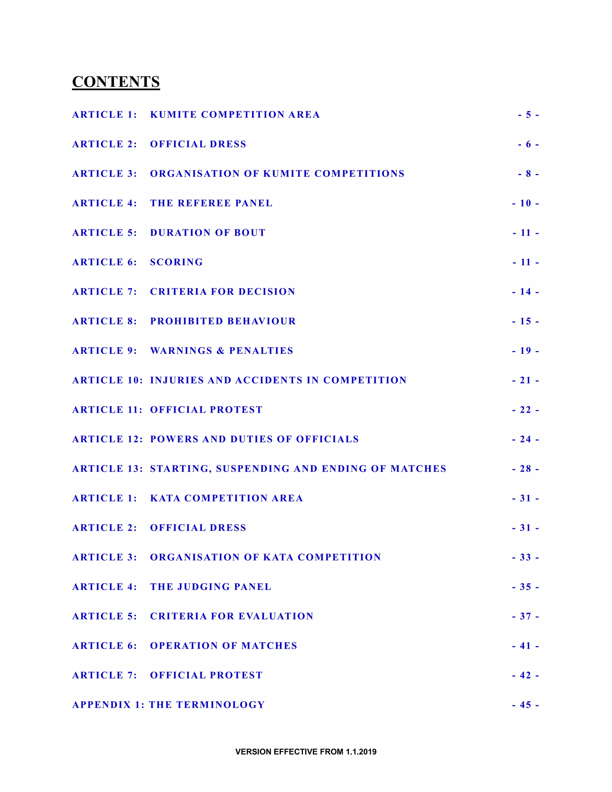 Wkf competition-rules-2019 en-pdf- | PDF